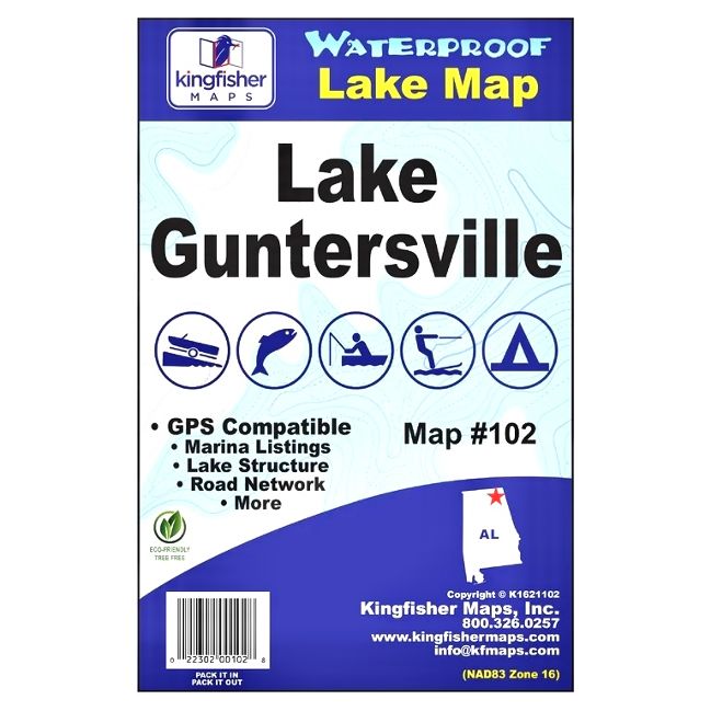 Lake Guntersville Waterproof Map – Scottsboro Tackle Co.